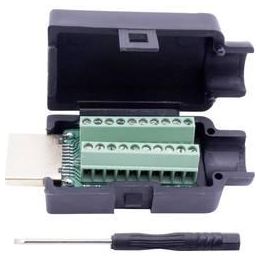 TRU COMPONENTS T1904C104 HDMI-Steckverbinder Stecker, Einbau vertikal Polzahl: 20 Schwarz 1 St.