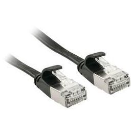LINDY 47481 RJ45 Netzwerkkabel, Patchkabel CAT 6a U/FTP 1.00 m Schwarz mit Rastnasenschutz 1 St.