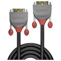 LINDY DVI Anschlusskabel DVI-D 24+1pol. Stecker, DVI-D 24+1pol. Stecker 5.00 m Schwarz 36224 DVI-Kabel