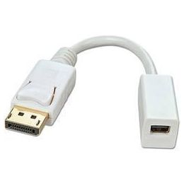 LINDY 41060 DisplayPort / Mini-DisplayPort Adapterkabel [1x DisplayPort Stecker - 1x Mini-DisplayPort Buchse] Wei&szlig; 15.00 cm