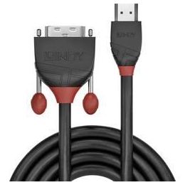 LINDY HDMI / DVI Adapterkabel HDMI-A Stecker, DVI-D 18+1pol. Stecker 2.00 m Schwarz 36272 HDMI-Kabel