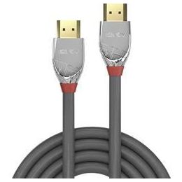 LINDY HDMI Anschlusskabel HDMI-A Stecker, HDMI-A Stecker 5.00 m Grau 37874 4K UHD HDMI-Kabel