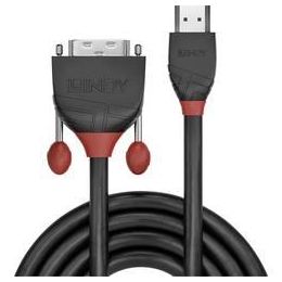 LINDY HDMI / DVI Adapterkabel HDMI-A Stecker, DVI-D 18+1pol. Stecker 10.00 m Schwarz 36275 HDMI-Kabel