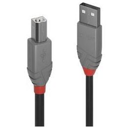LINDY USB-Kabel USB 2.0 USB-A Stecker, USB-B Stecker 7.50 m Schwarz 36676