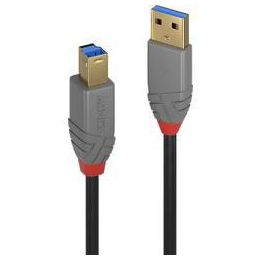 LINDY USB-Kabel USB 3.2 Gen1 USB-A Stecker, USB-B Stecker 3.00 m Schwarz 36743