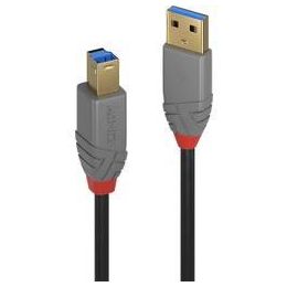 LINDY USB-Kabel USB 3.2 Gen1 USB-A Stecker, USB-B Stecker 5.00 m Schwarz 36744