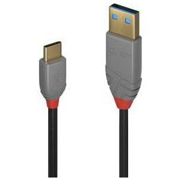 LINDY USB-Kabel USB 2.0 USB-A Stecker, USB-C&reg; Stecker 2.00 m Schwarz 36887
