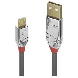 LINDY USB-Kabel USB 2.0 USB-A Stecker, USB-Micro-B Stecker 2.00 m Grau 36652