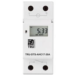 TRU COMPONENTS TRU-DTS-AHC17-30A Zeitschaltuhr f&uuml;r Hutschiene Betriebsspannung: 230 V/AC 1 Wechsler 30 A 250 V/AC Wochenprogramm
