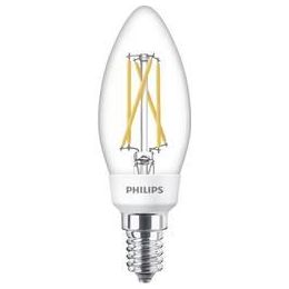 Philips LED 77215400 LED EEK F (A - G) E14 Kerzenform 5 W, 2.5 W, 1 W = 40 W, 18 W, 9 W Warmwei&szlig; (&Oslash; x L) 3.5 cm x 10.6 cm dimmbar 1 St.