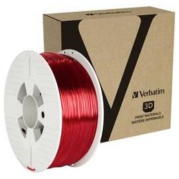 Verbatim 55062 55062 Filament PETG 2.85 mm 1 kg Rot (transparent) 1 St.