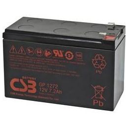 CSB Battery GP 1272 Standby USV GP1272F1 Bleiakku 12 V 7.2 Ah Blei-Vlies (AGM) (B x H x T) 151 x 99 x 65 mm Flachstecker 4.8 mm Wartungsfrei, Geringe