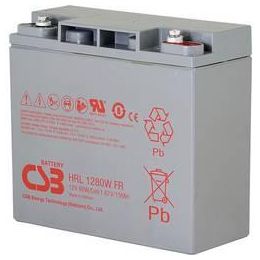 CSB Battery HRL 1280W high-rate longlife HRL1280W-FR Bleiakku 12 V 20 Ah Blei-Vlies (AGM) (B x H x T) 181 x 167 x 76 mm M5-Schraubanschluss Wartungsfrei,