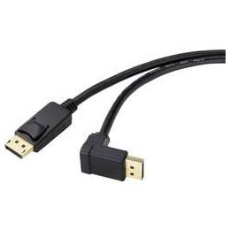 Renkforce DisplayPort Anschlusskabel DisplayPort Stecker, DisplayPort Stecker 1.50 m Schwarz SP-9163732 vergoldete Steckkontakte DisplayPort-Kabel