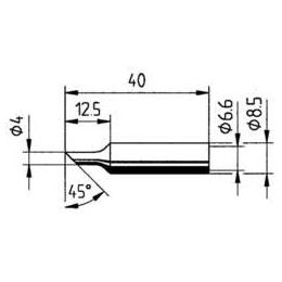 Ersa 0832NDLF L&ouml;tspitze angeschr&auml;gt Spitzen-Gr&ouml;&szlig;e 4 mm Inhalt 1 St.