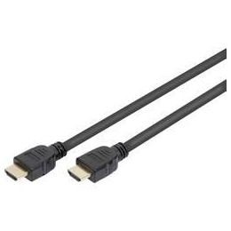 Digitus HDMI Anschlusskabel HDMI-A Stecker, HDMI-A Stecker 2.00 m Schwarz AK-330124-020-S 8K UHD, vergoldete Steckkontakte, Geflechtschirm, Gesamtschirm,