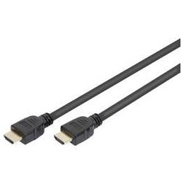 Digitus HDMI Anschlusskabel HDMI-A Stecker, HDMI-A Stecker 3.00 m Schwarz AK-330124-030-S 8K UHD, vergoldete Steckkontakte, Geflechtschirm, Gesamtschirm,