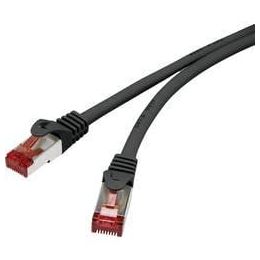 Renkforce RF-4979742 RJ45 Netzwerkkabel, Patchkabel CAT 6 S/FTP 3.00 m Schwarz mit Rastnasenschutz, vergoldete Steckkontakte, Flammwidrig 1 St.