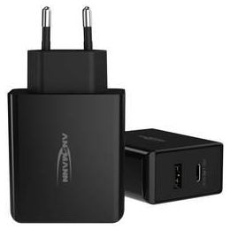 Ansmann Home Charger 254PD USB Ladeger&auml;t 65 W 1x USB-A, 1x USB-C&reg; USB PD Schwarz Innenbereich GaN