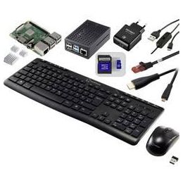 TRU COMPONENTS Pro Set Raspberry Pi&reg; 3 B+ 1 GB 4 x 1.4 GHz inkl. Netzteil, inkl. Geh&auml;use, inkl. K&uuml;hlk&ouml;rper, inkl. HDMI&trade;-Kabel, inkl. Tastatur, inkl. Maus