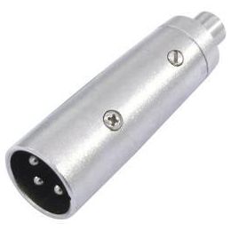 Omnitronic 30226566 XLR Adapter [1x Cinch-Buchse - 1x XLR-Stecker 3 polig] Silber