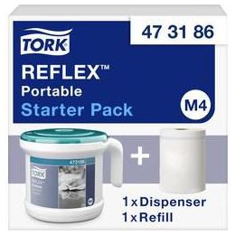 TORK 473186 Reflex&trade; Papierhandtuchspender Kunststoff Wei&szlig;, T&uuml;rkis 1 St.