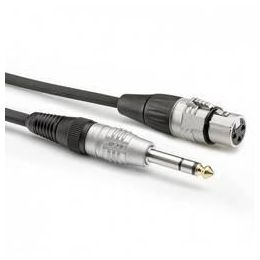 Sommer Cable HBP-XF6S-0900 Audio Adapterkabel [1x Klinkenstecker 6.3 mm (stereo) - 1x XLR-Buchse 3 polig] 9.00 m Schwarz