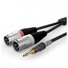Sommer Cable HBA-3SM2-0300 Audio Adapterkabel [1x XLR-Stecker 3 polig - 1x Klinkenstecker 3.5 mm] 3.00 m Schwarz