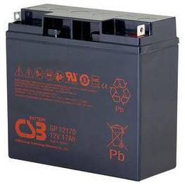 CSB Battery GP 12170 Standby USV GP12170I1 Bleiakku 12 V 17 Ah Blei-Vlies (AGM) (B x H x T) 181 x 167 x 76 mm M5-Schraubanschluss Wartungsfrei, Geringe