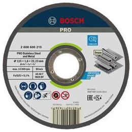 Bosch Accessories 2608600215 2608600215 Trennscheibe gerade 115 mm 1 St. Stahl