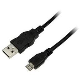 LogiLink USB-Kabel USB 2.0 USB-A Stecker, USB-Micro-B Stecker 1.00 m Schwarz CU0058