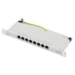 Renkforce RF-4996630 8 Port Patch-Panel 254 mm (10) CAT 6a 0.5 HE Grau Best&uuml;ckt