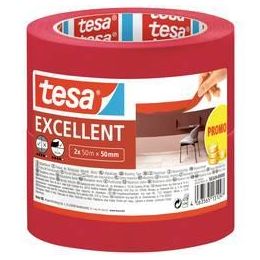 tesa EXCELLENT 56549-00000-00 Kreppband Rot (L x B) 50 m x 50 mm 2 St.