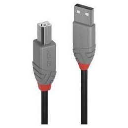 LINDY USB-Kabel USB 2.0 USB-A Stecker, USB-B Stecker 1.00 m Schwarz 36672