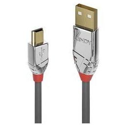 LINDY USB-Kabel USB 2.0 USB-A Stecker, USB-Mini-B Stecker 0.50 m Grau 36630