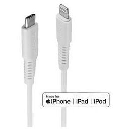 LINDY USB-Kabel USB 2.0 Apple Lightning Stecker, USB-C&reg; Stecker 2.00 m Wei&szlig; 31317