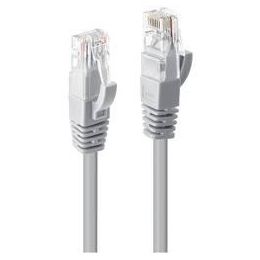 LINDY 48001 RJ45 Netzwerkkabel, Patchkabel CAT 6 U/UTP 0.50 m Grau 1 St.