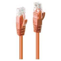 LINDY 48108 RJ45 Netzwerkkabel, Patchkabel CAT 6 U/UTP 2.00 m Orange 1 St.