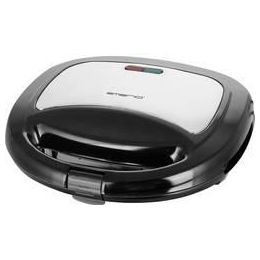 EMERIO ST-120889 Sandwich-Toaster Antihaftbeschichtung, Kontrollleuchte, BPA-frei, klappbar Schwarz