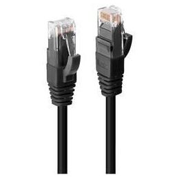 LINDY 45431 RJ45 Netzwerkkabel, Patchkabel CAT 6 U/UTP 0.50 m Schwarz 1 St.