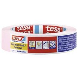tesa PRECISION SENSITIVE 04333-00018-02 Kreppband Pr&auml;zisionskrepp&reg; Hellrosa (L x B) 50 m x 25 mm 1 St.