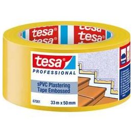 tesa SPVC EMBOSSED 67001-00001-00 Putzband tesa&reg; Professional Gelb (L x B) 33 m x 50 mm 1 St.