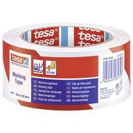tesa 60760-00088-15 Bodenmarkierungsband tesa&reg; Professional Rot/Wei&szlig; (L x B) 33 m x 50 mm 1 St.