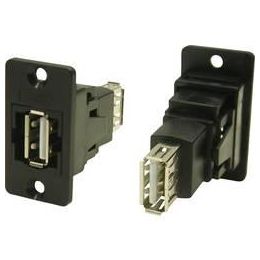 Adapter, Buchse, Einbau USB-Buchse Typ A - USB-Buchse Typ A CP30608N Cliff Inhalt: 1 St.
