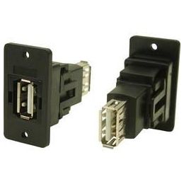 Adapter, Buchse, Einbau USB-Buchse Typ A - USB-Buchse Typ A CP30608NX Cliff Inhalt: 1 St.