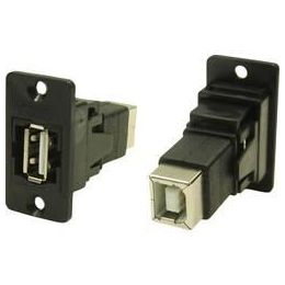 Adapter, Buchse, Einbau USB-Buchse Typ A - USB-Buchse Typ B CP30609N Cliff Inhalt: 1 St.