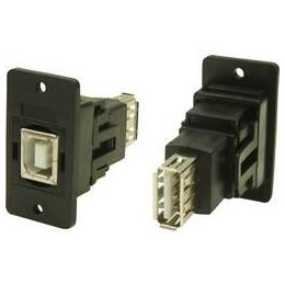 Adapter, Buchse, Einbau USB-Buchse Typ B - USB-Buchse Typ A CP30607NX Cliff Inhalt: 1 St.