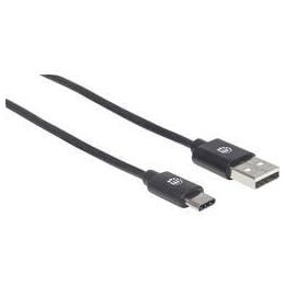 Manhattan USB-Kabel USB 2.0 USB-A Stecker, USB-C&reg; Stecker 3.00 m Schwarz 354936