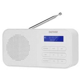 Denver DAB-42 Taschenradio DAB+, UKW Weckfunktion Wei&szlig;