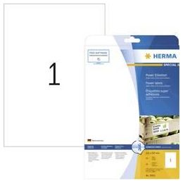Herma 10911 Kraftkleber-Etiketten 210 x 297 mm Papier Wei&szlig; 25 St. Permanent haftend Tintenstrahldrucker, Laserdrucker, Farblaserdrucker, Kopierer,